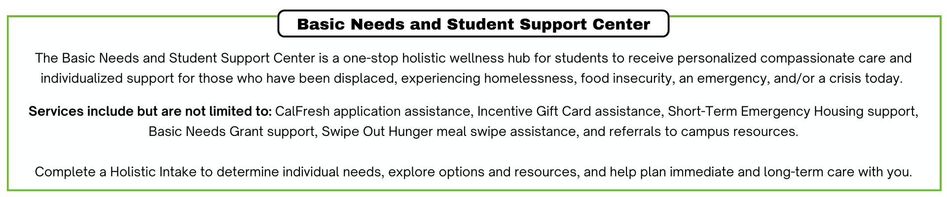 Basic Needs & Student Support | CSUSB